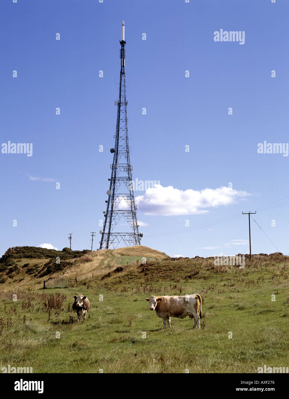 Television Transmission Mast Fife Scotland Stock Photo - Alamy