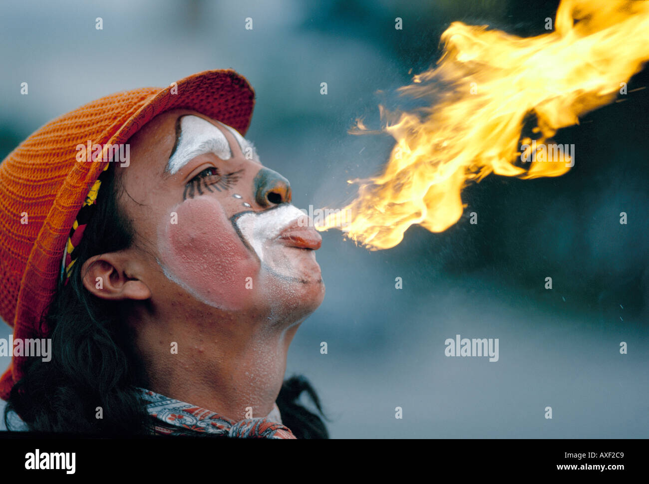 Fire Eater Guatemala City Guatemala Stock Photo - Alamy