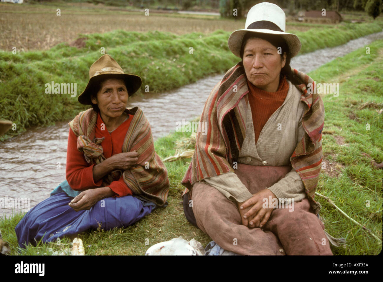 Americas Peru Urumbamba Valley Urumbamba Vally Women farmers Stock ...