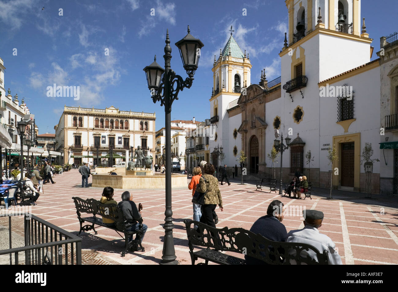 Plaza el Sorocco Ronda Andalusia Spain Stock Photo - Alamy
