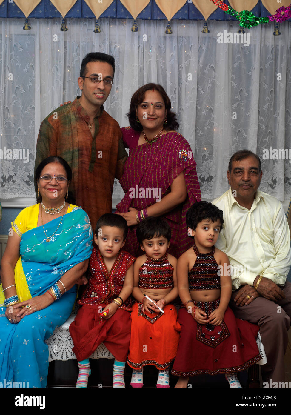 Family Tree Three Generations at Diwali Grandparents from Mumbai ...