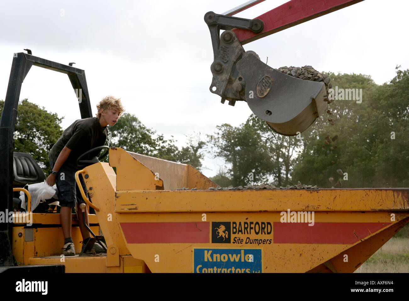digger at work Stock Photo - Alamy