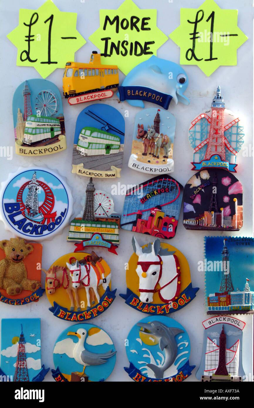 blackpool north england fridge magnets Stock Photo - Alamy