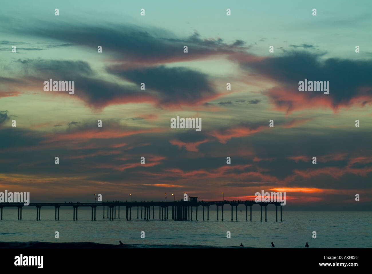 Sunset at the Ocean Beach Pier Stock Photo - Alamy
