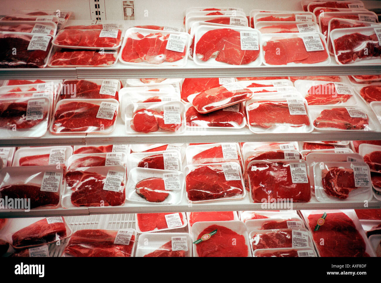 A display of packaged beef for sale in a supermarket Stock Photo - Alamy