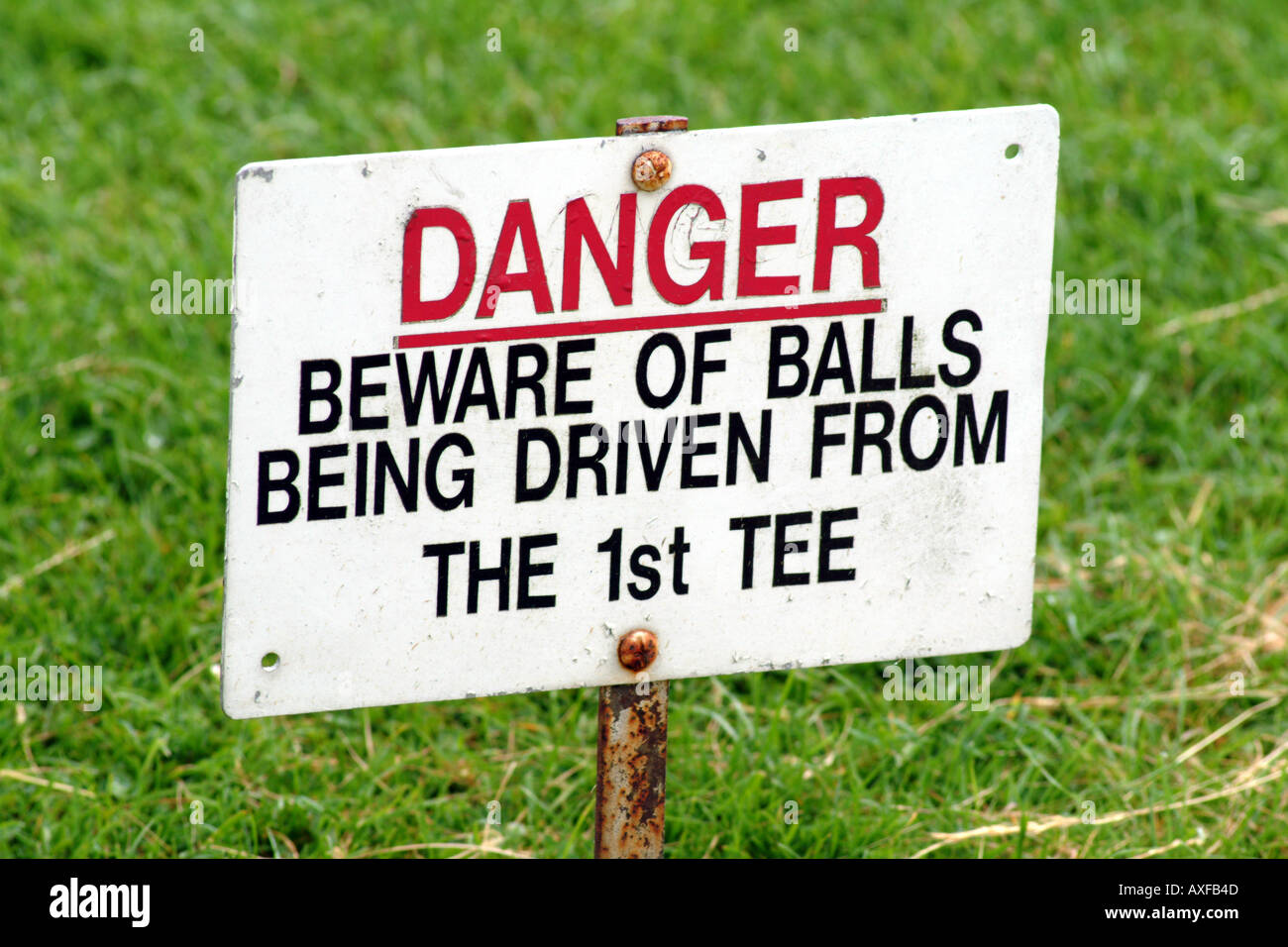 Golf course sign signs signage hi-res stock photography and images - Alamy