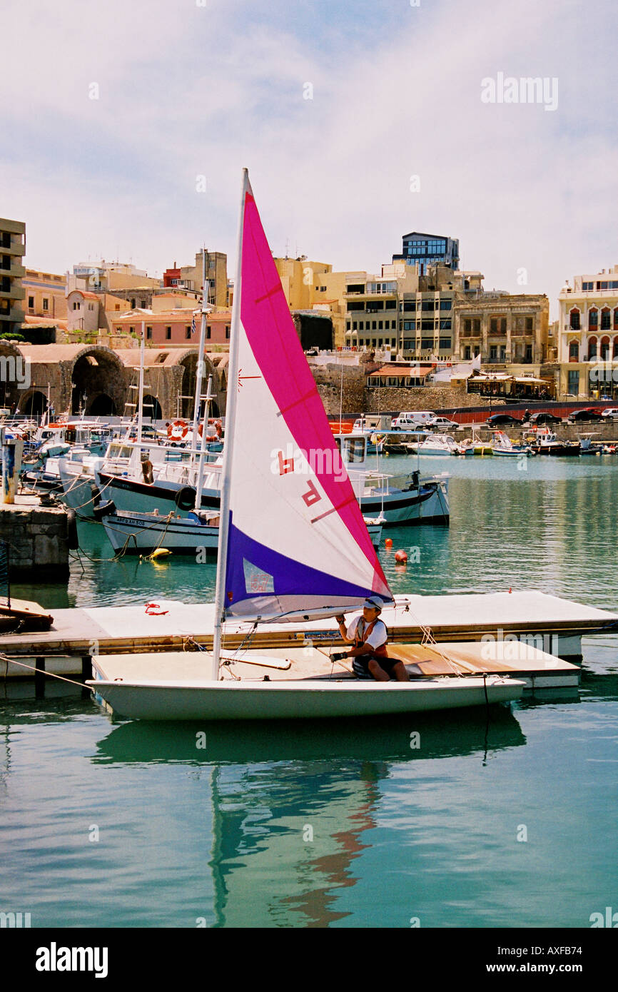 Sailing in Crete Stock Photo - Alamy