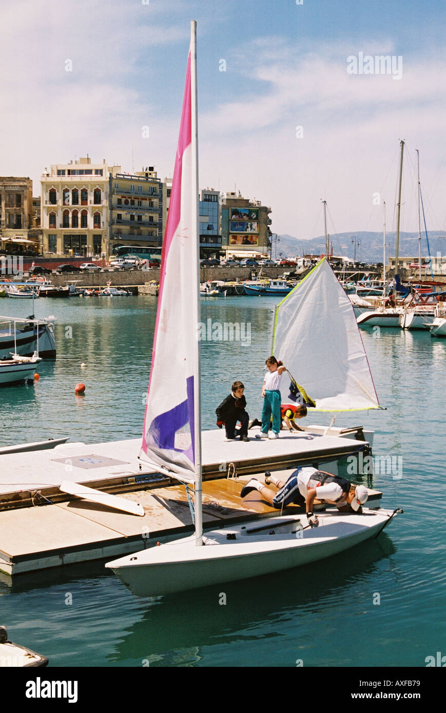 Sailing in Crete Stock Photo - Alamy