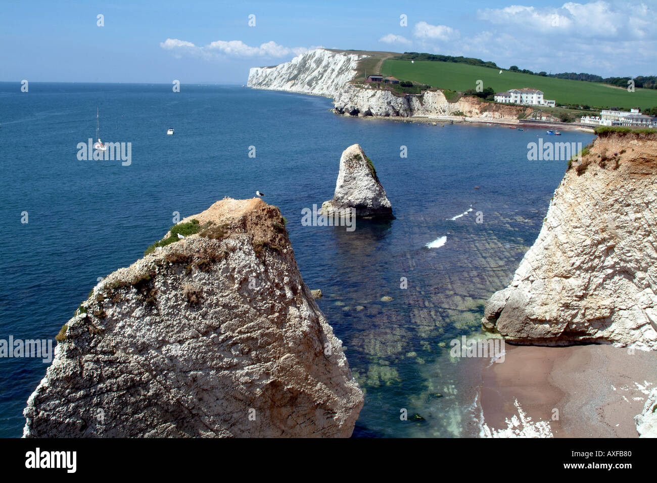 Freshwater Bay Isle of Wight Southern England UK Stock Photo - Alamy