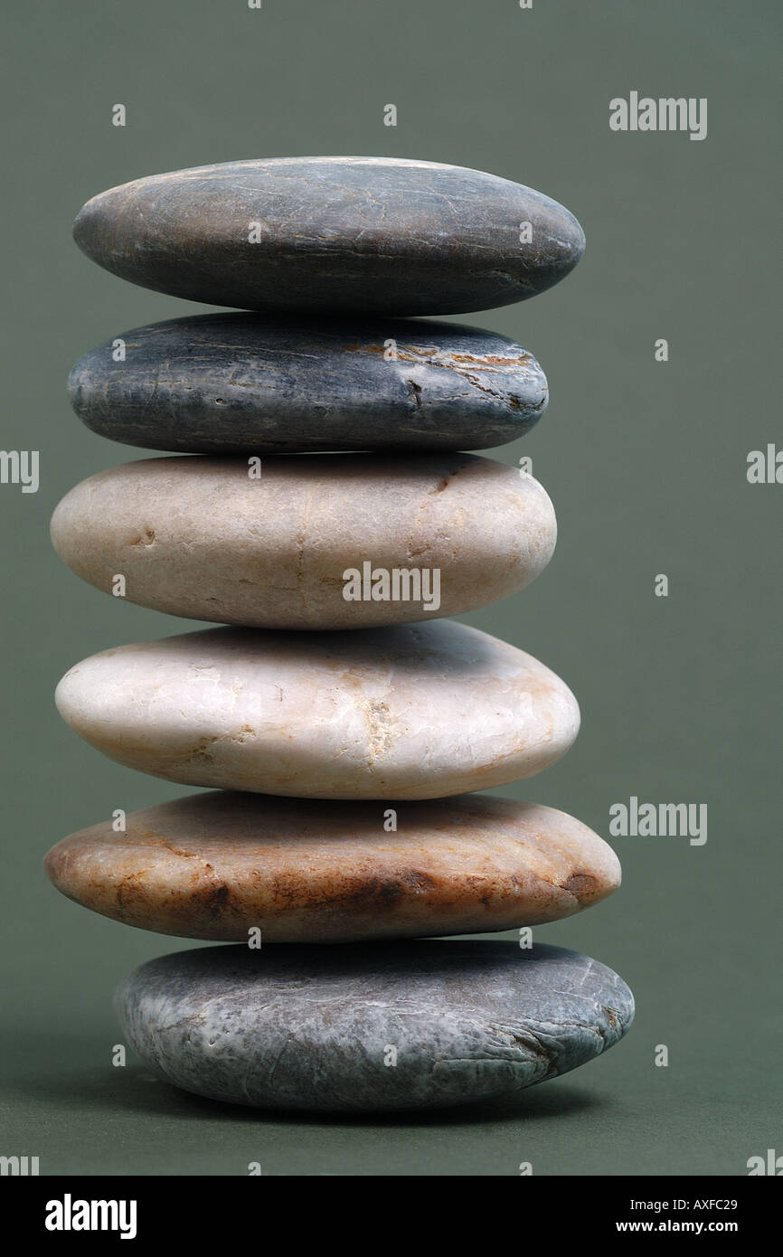Stones balanced as a stack Stock Photo - Alamy