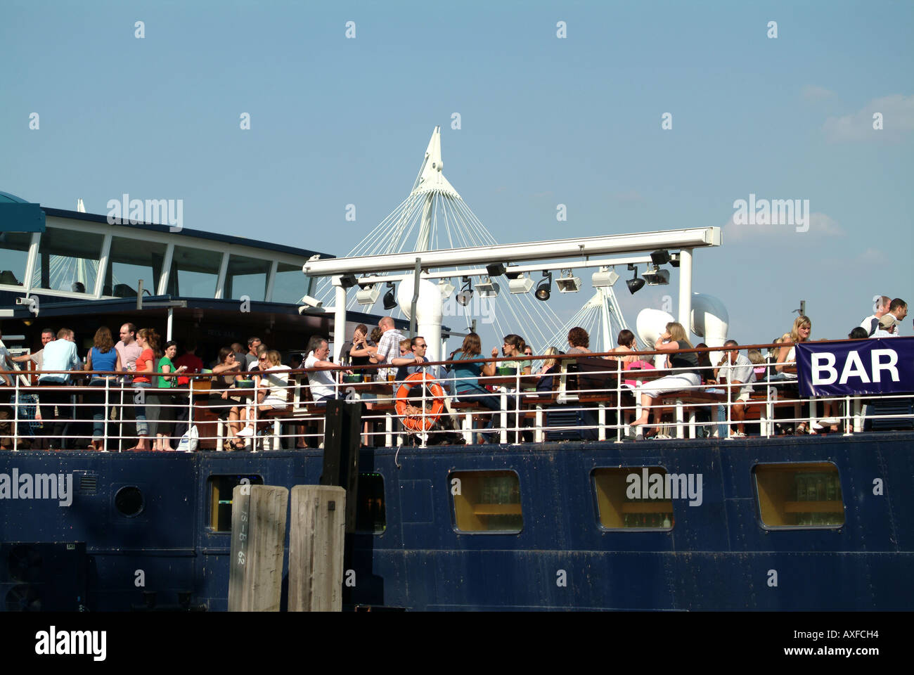 The Tattershall Castle floating bar on the River Thames London Stock ...