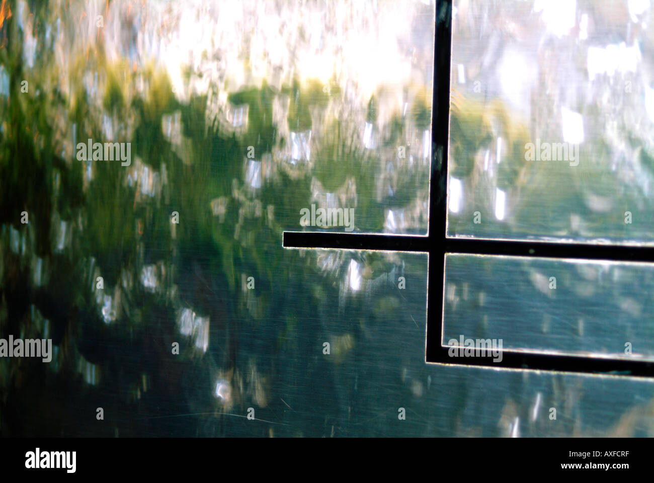 Water on a pane of glass image Stock Photo - Alamy