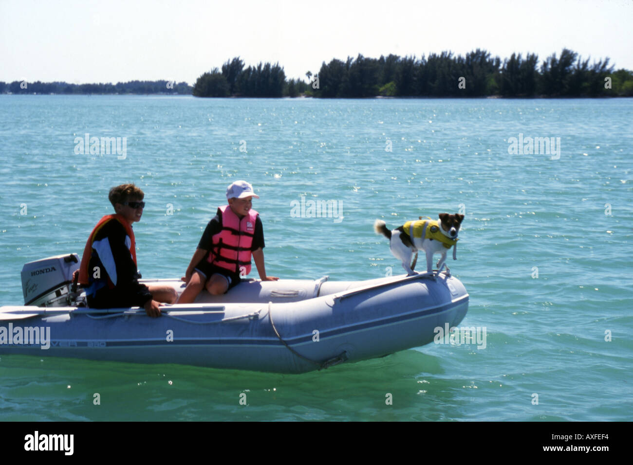 Dingy with small outboard hi-res stock photography and images - Alamy