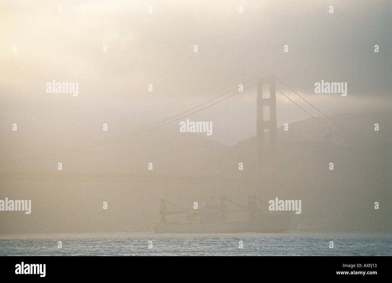 Golden gate bridge fog thick hi-res stock photography and images - Alamy