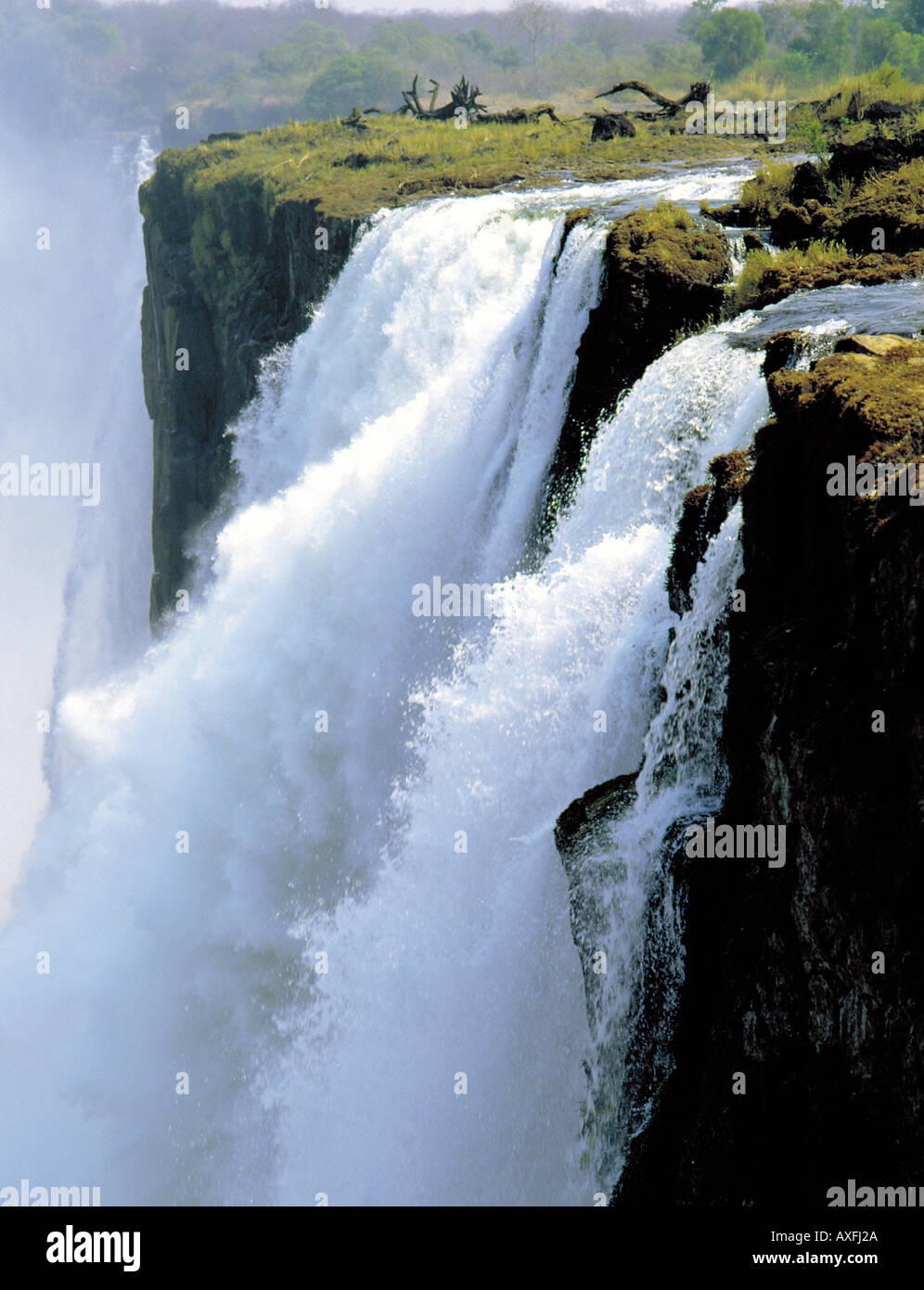 The edge of Victoria Falls Zambia Africa Stock Photo - Alamy