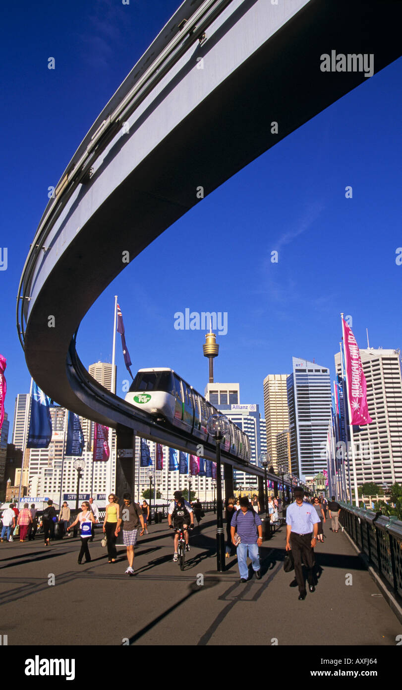 Monorail at Darling Harbour, Sydney, Australia Stock Photo - Alamy