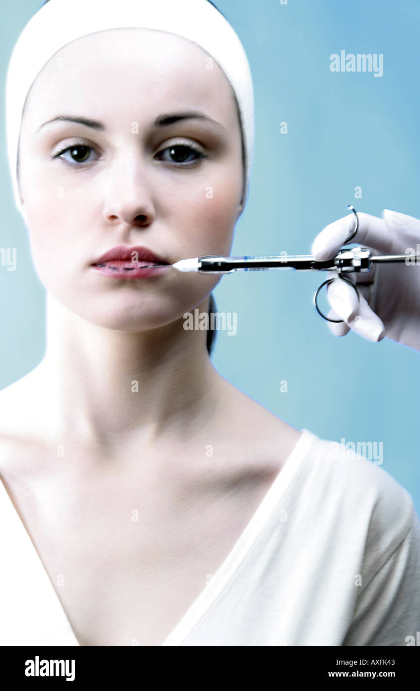 indoor studio cabinet close up woman girl 20 25 young head band make up ...