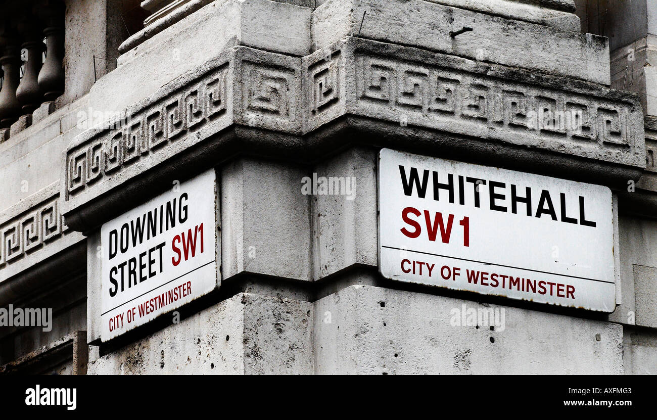 Downing Street, Westminster sign Stock Photo - Alamy