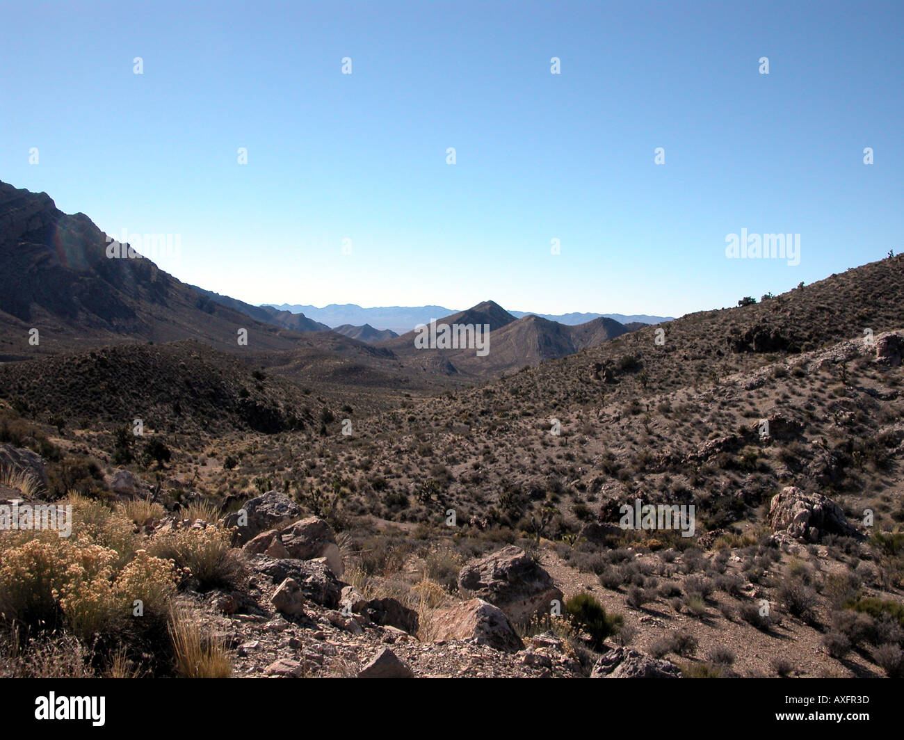 The Pahranagat Range between Rachel and Alamo in central Nevada ...