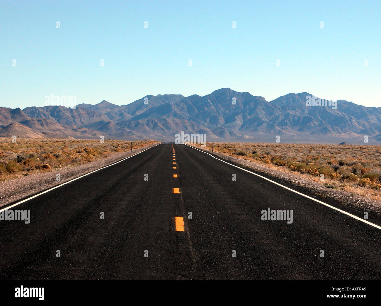 The Extraterrestrial Highway, Hwy 375, south of Rachel, Nevada, USA ...