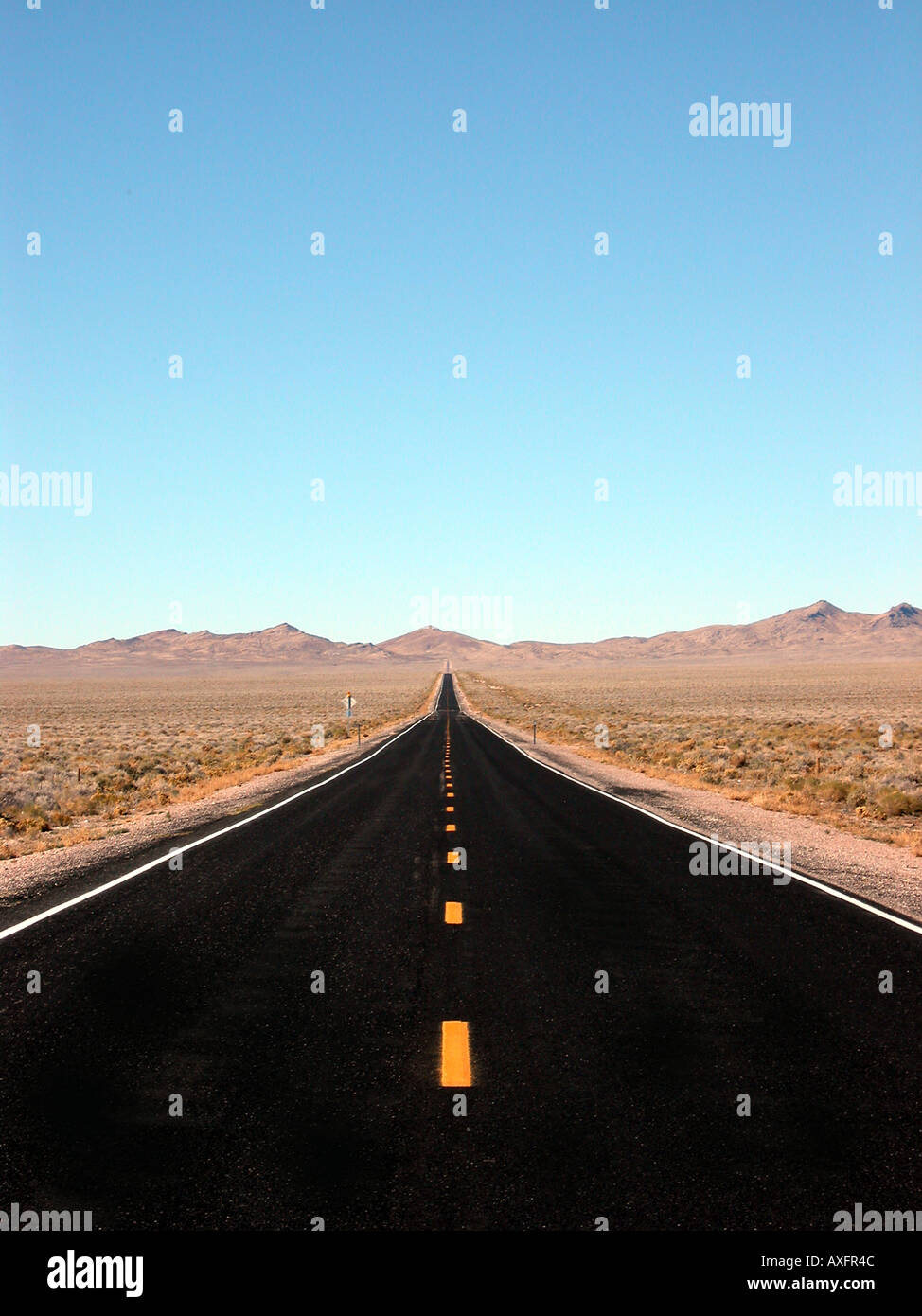 Extraterrestrial Highway Hwy 375, near Rachel, Nevada USA Stock Photo ...