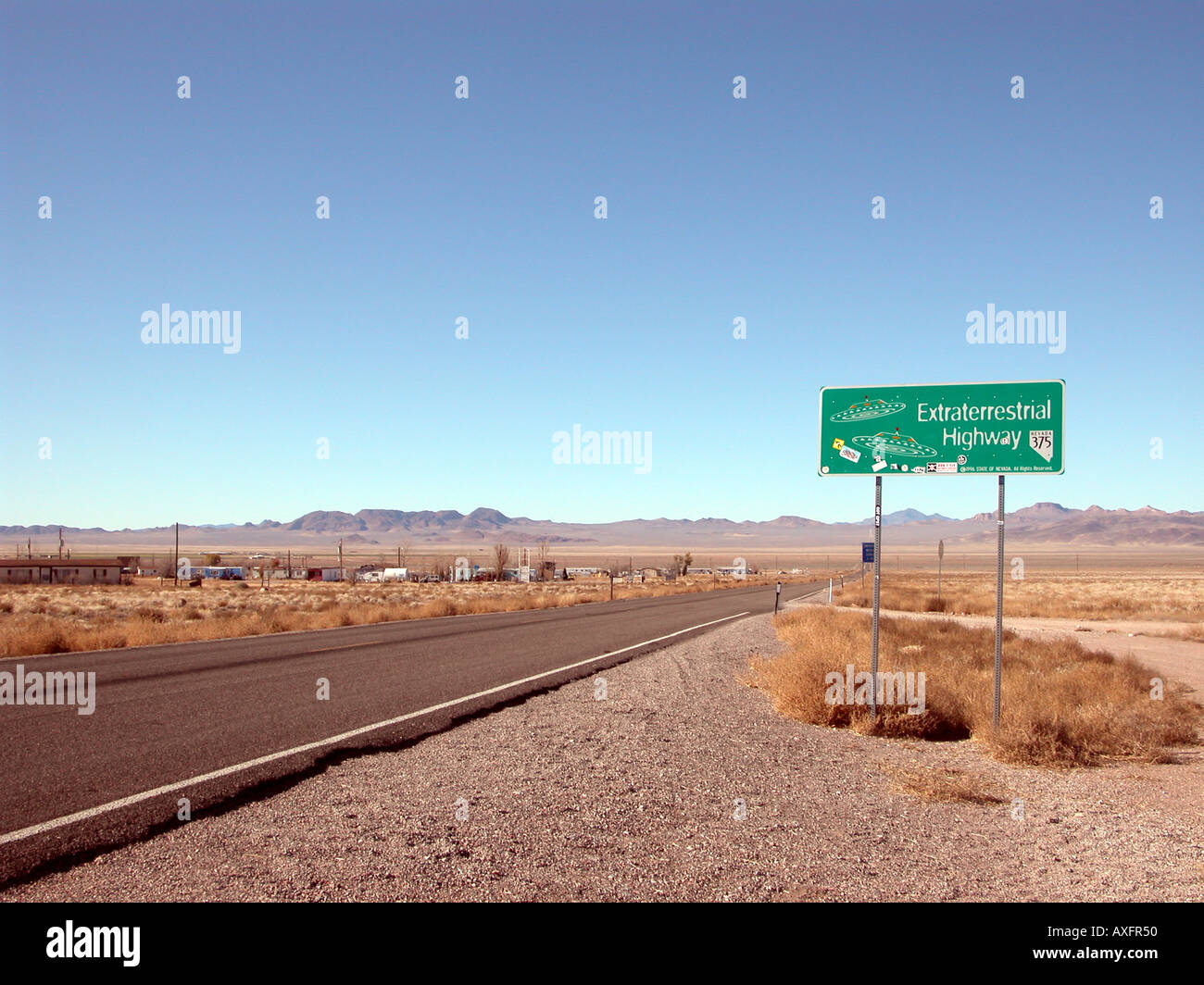 Rachel, Nevada, on the Extraterrestrial Highway near Area 51 Stock ...