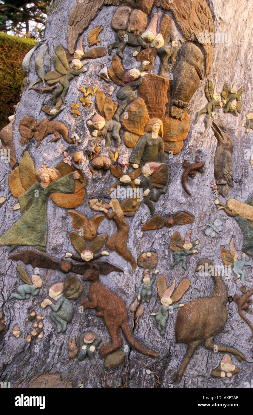The Fairies’ Tree, Fitzroy Gardens, Melbourne, Australia Stock Photo ...
