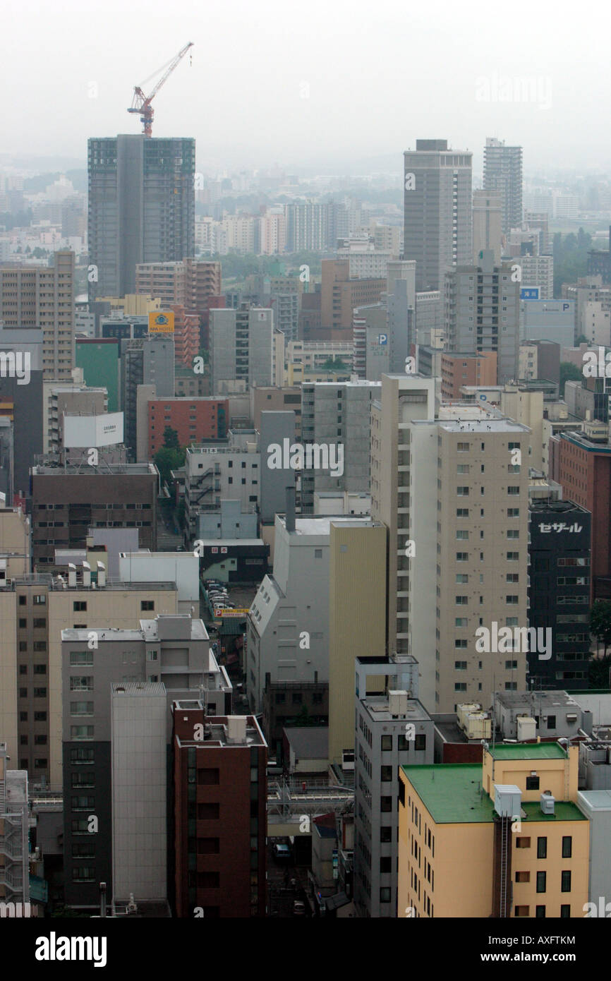 Panoramic city view from TV tower Sapporo Japan Stock Photo - Alamy