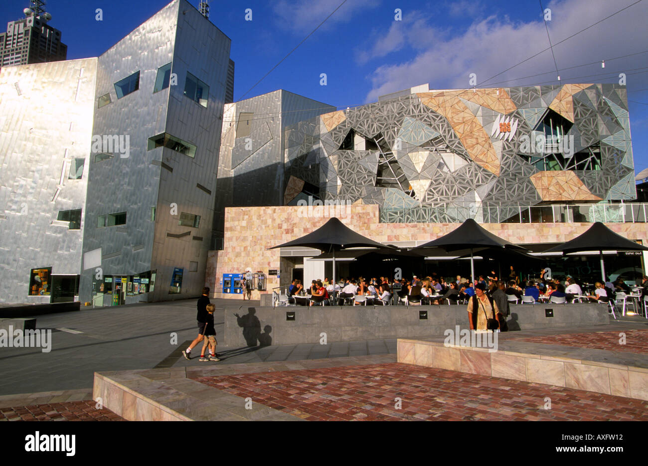 Detail federation square melbourne australia hi-res stock photography ...