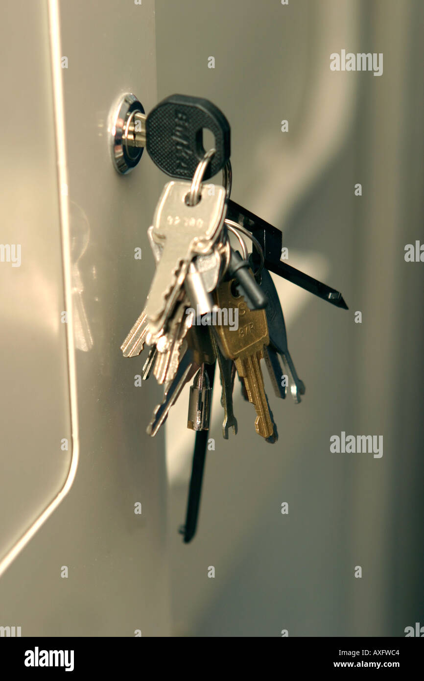 Set Of Keys In A Locker Stock Photo - Alamy
