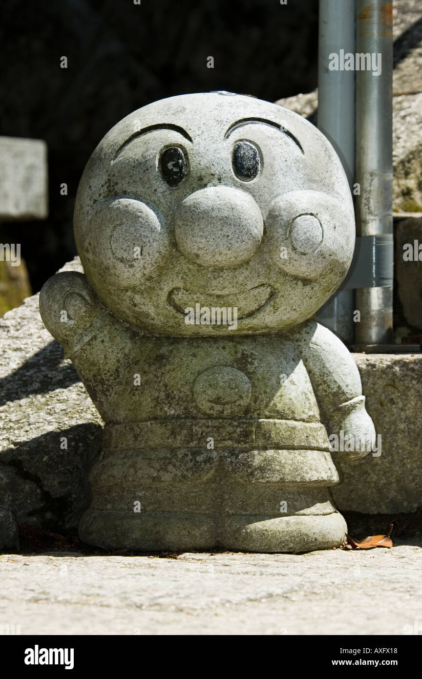 A statue of the cartoon character Anpanman stands at the Daisho in ...