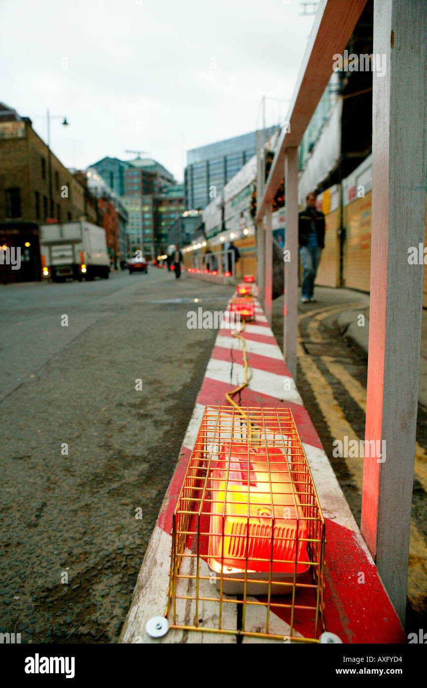 Builders' Street Dividers, Construction Site, London, UK Stock Photo ...