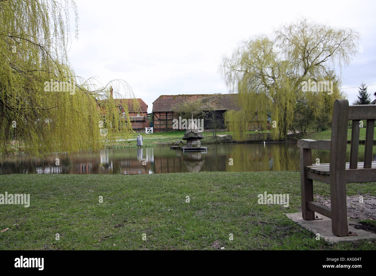 Hartley Wintney Duck Pond Stock Photo - Alamy