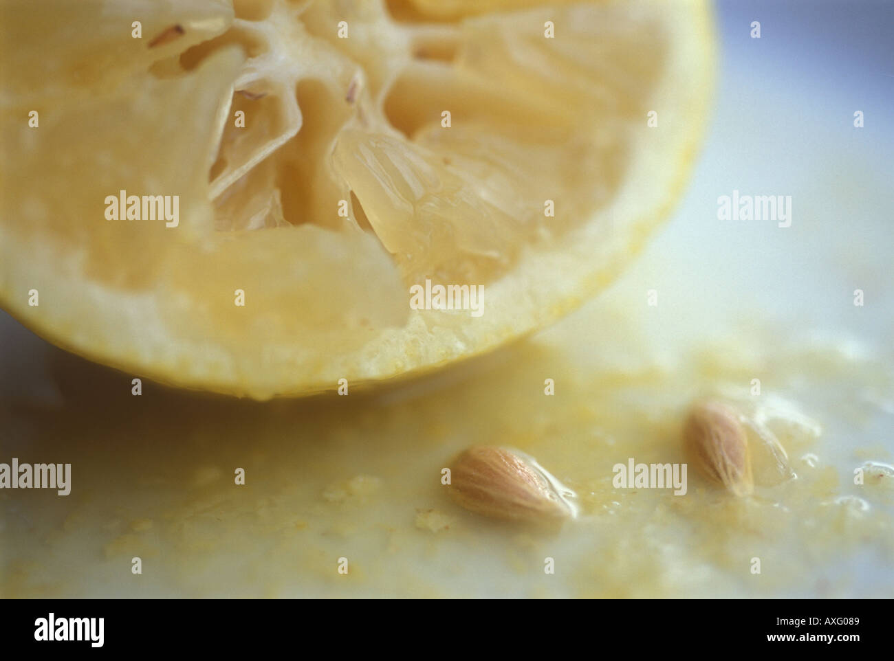 Sliced Lemon with Juice and pips Sicilly Stock Photo - Alamy