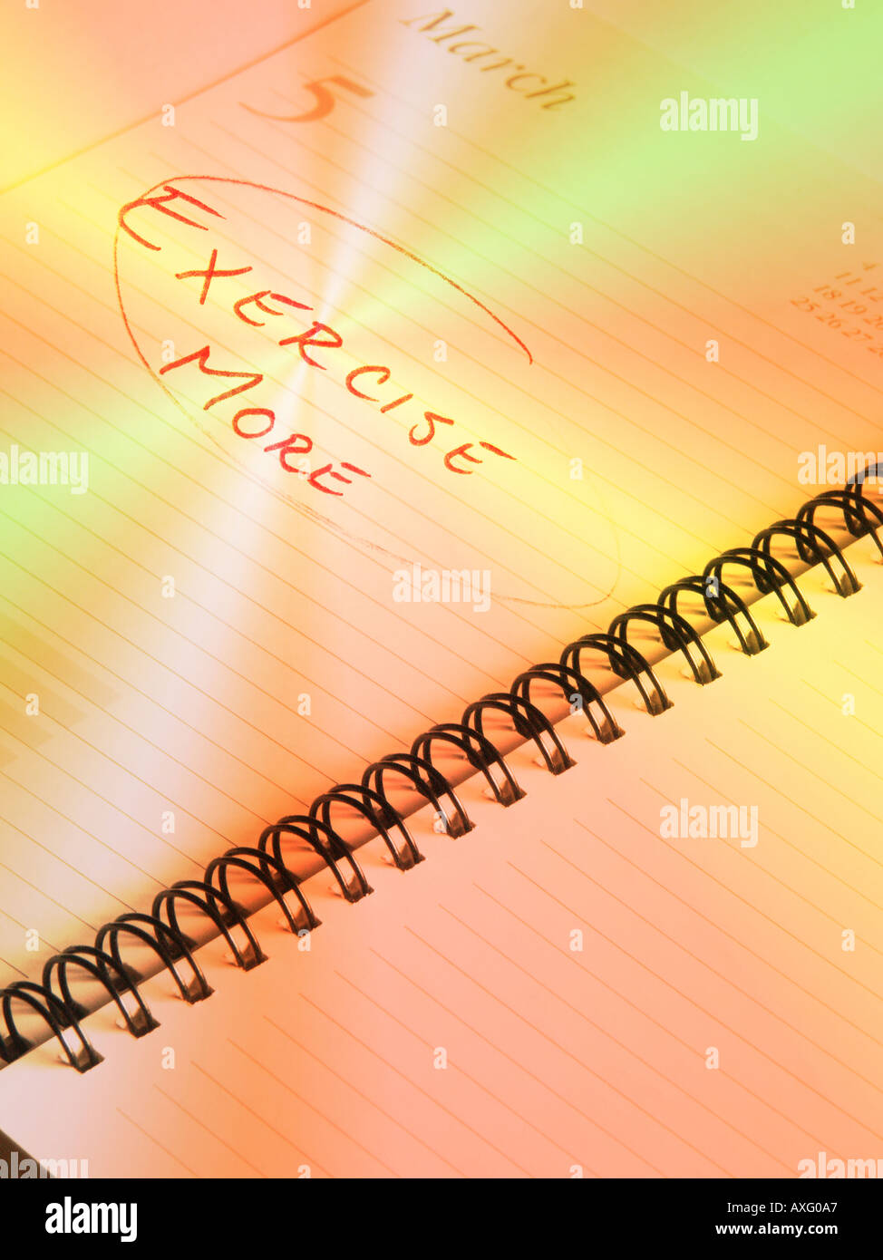 Reminder to exercise more Stock Photo - Alamy