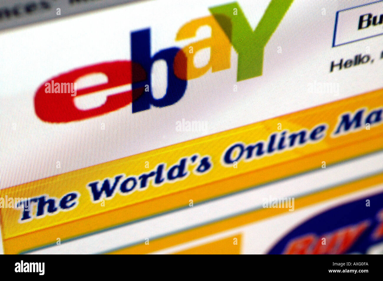 The eBay logo appears on it s home page on a computer Stock Photo - Alamy