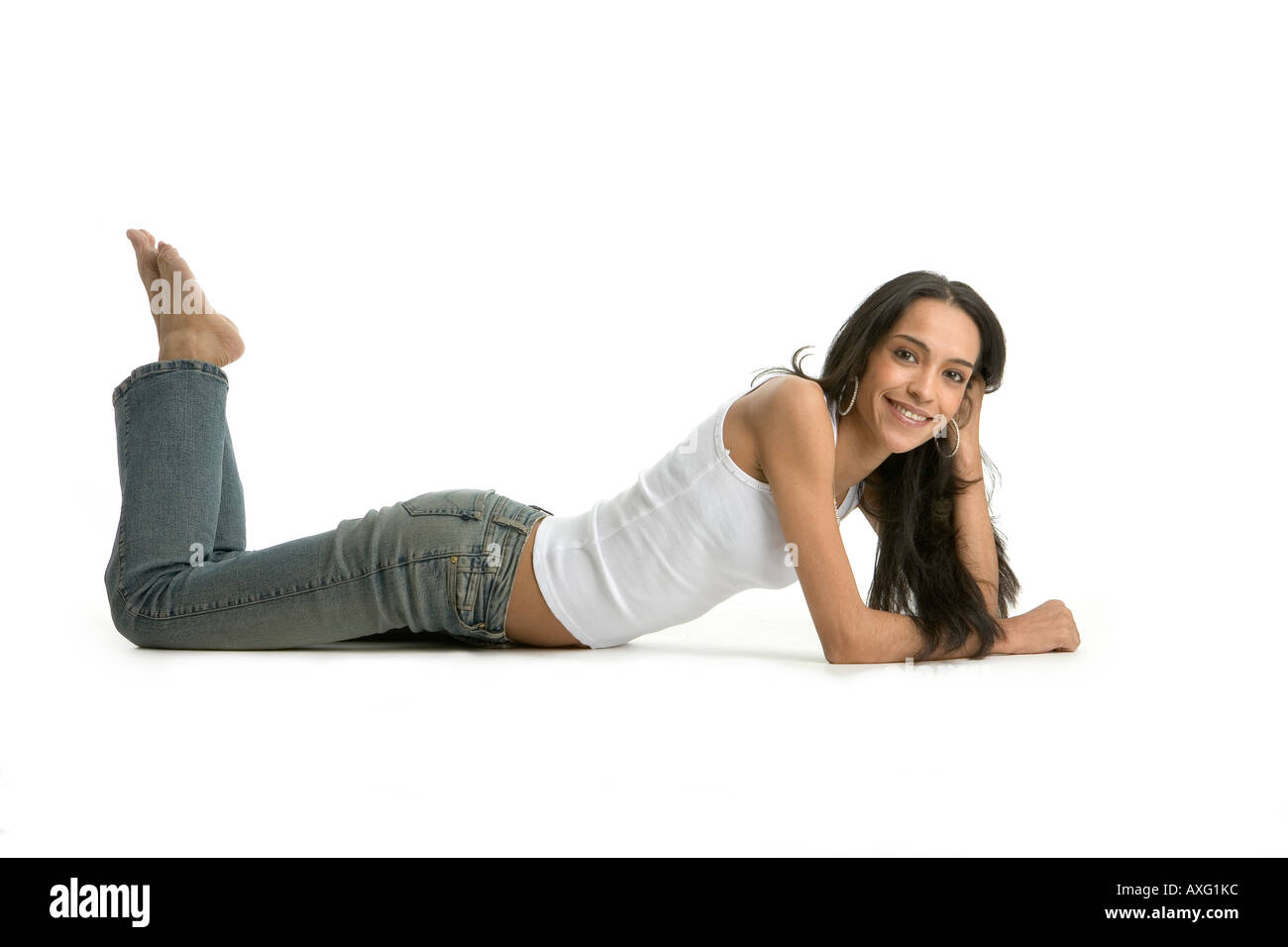 Lady reclining Cut Out Stock Images & Pictures - Alamy