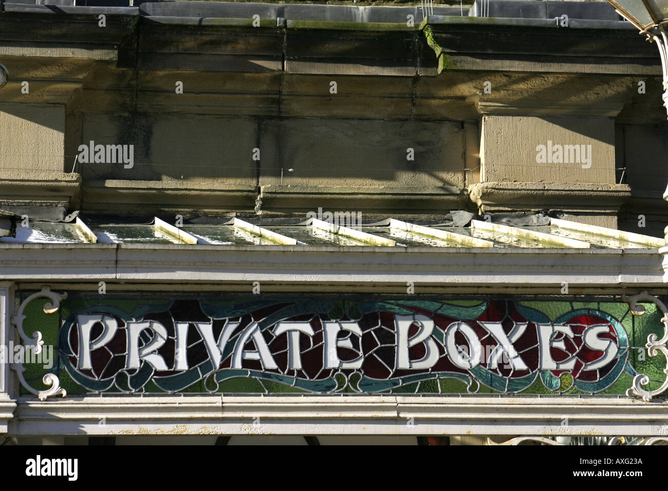 Private Boxes sign Opera House Buxton Derbyshire Uk Stock Photo - Alamy