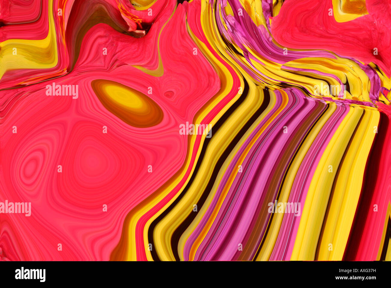 Dreamscapes - computer art of space-time vivid vibrant colors Stock ...