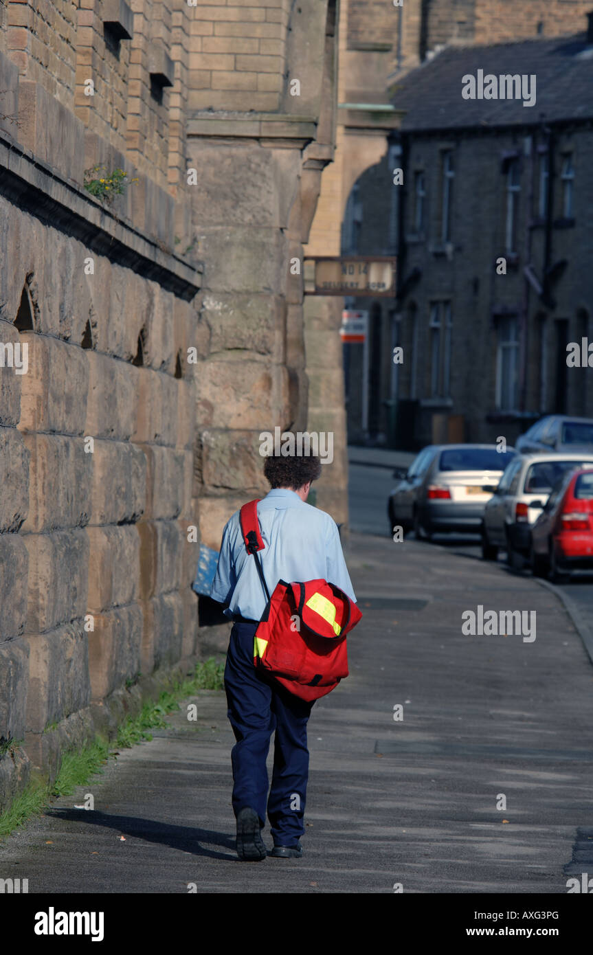 Post Man Delivering Mail Stock Photo - Alamy