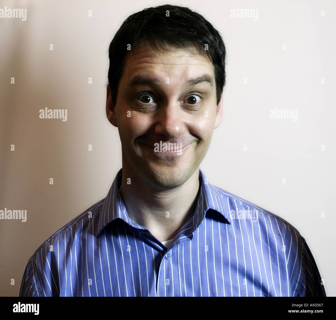 man with a smiley happy face Stock Photo - Alamy