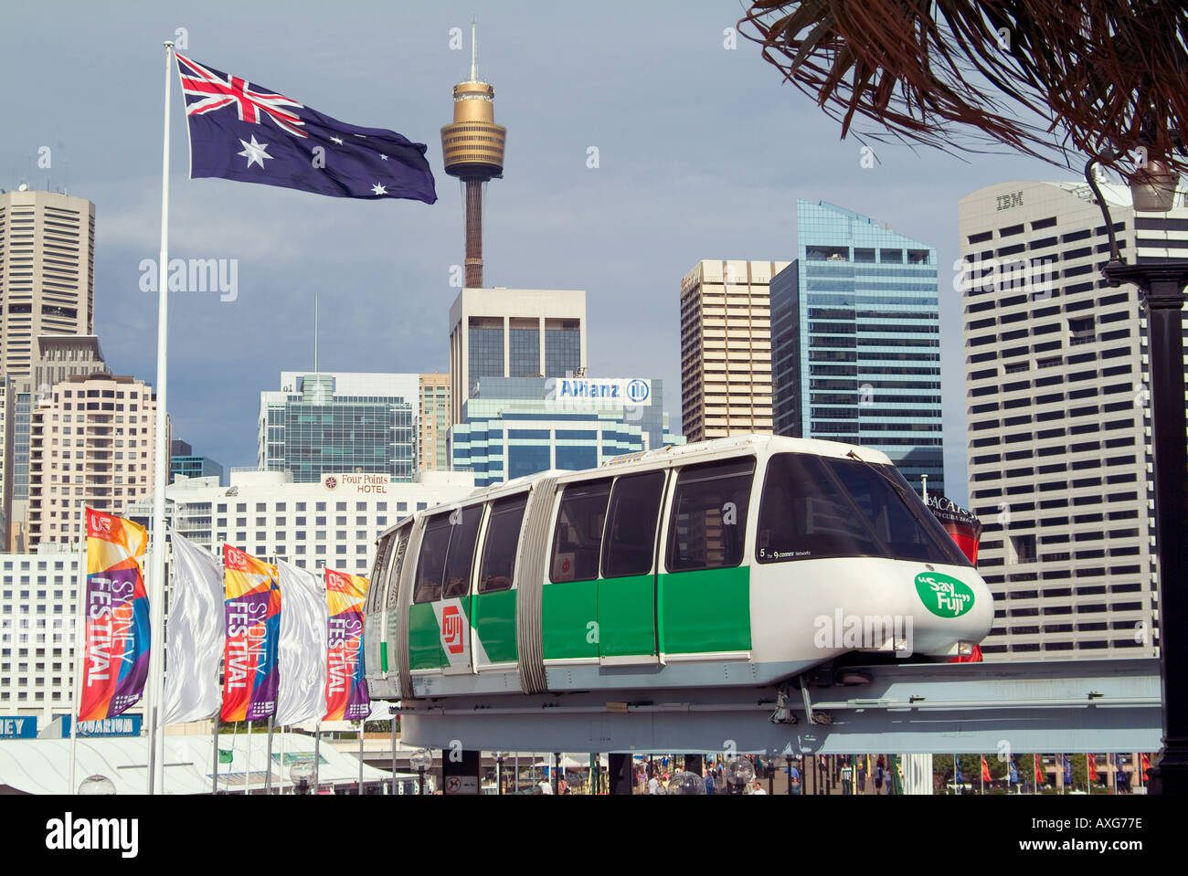 The old Sydney Monorail train system in Darling Harbour which was ...
