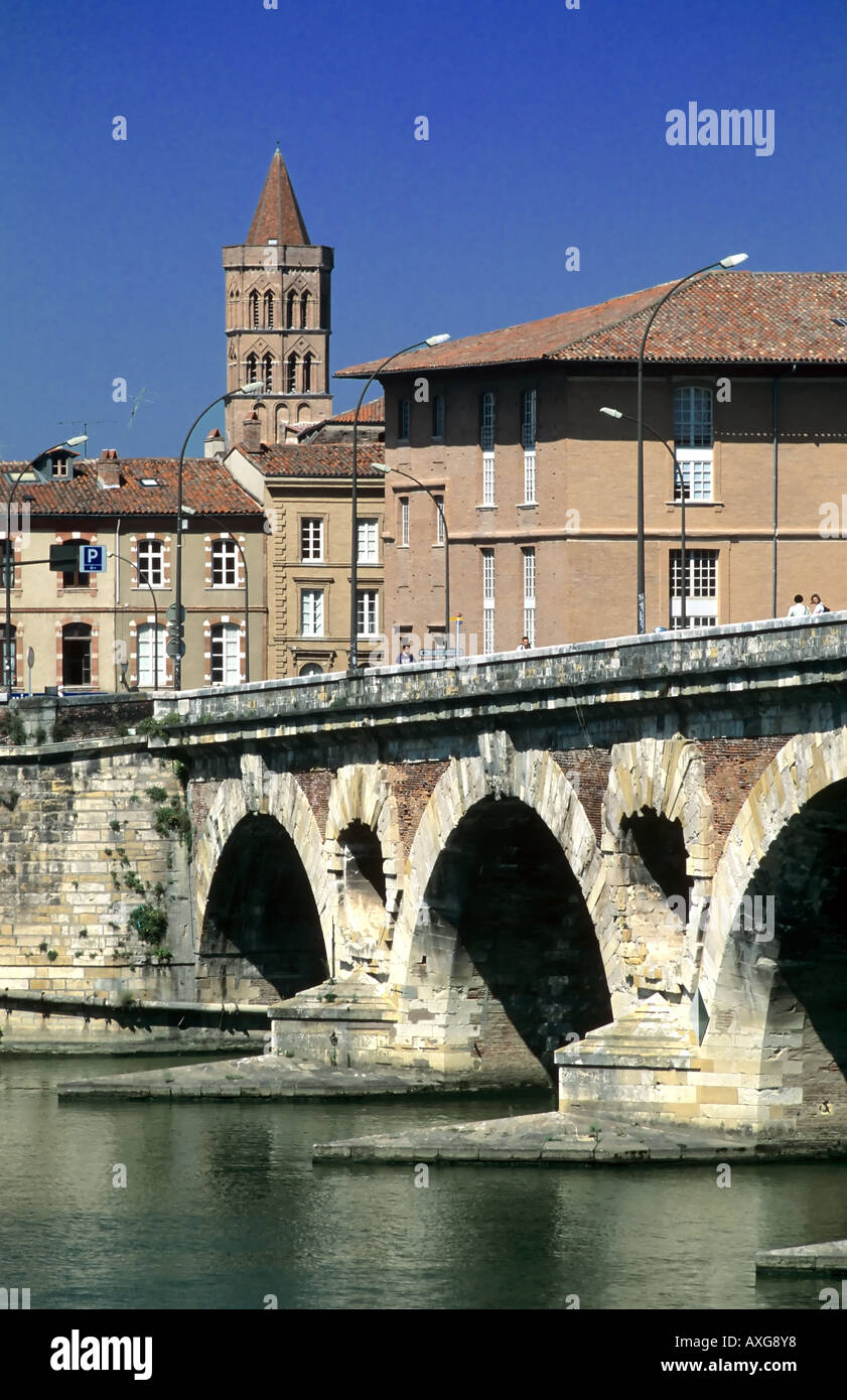 PONT NEUF BRIDGE 16th Century OVER GARONNE RIVER & ST NICOLAS CHURCH ...