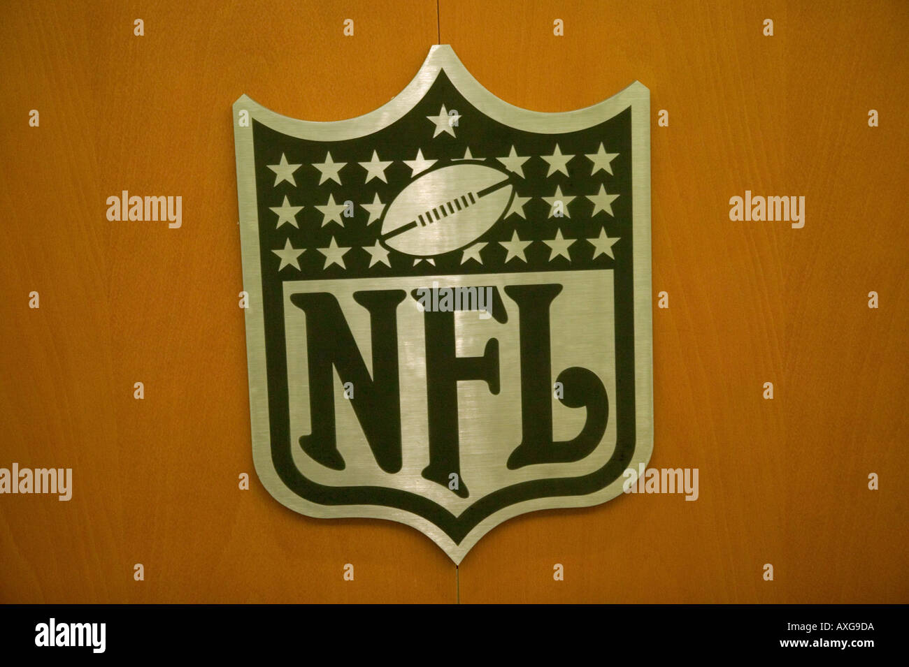 NFL logo at headquarters in New York City USA January 2005 Stock Photo ...