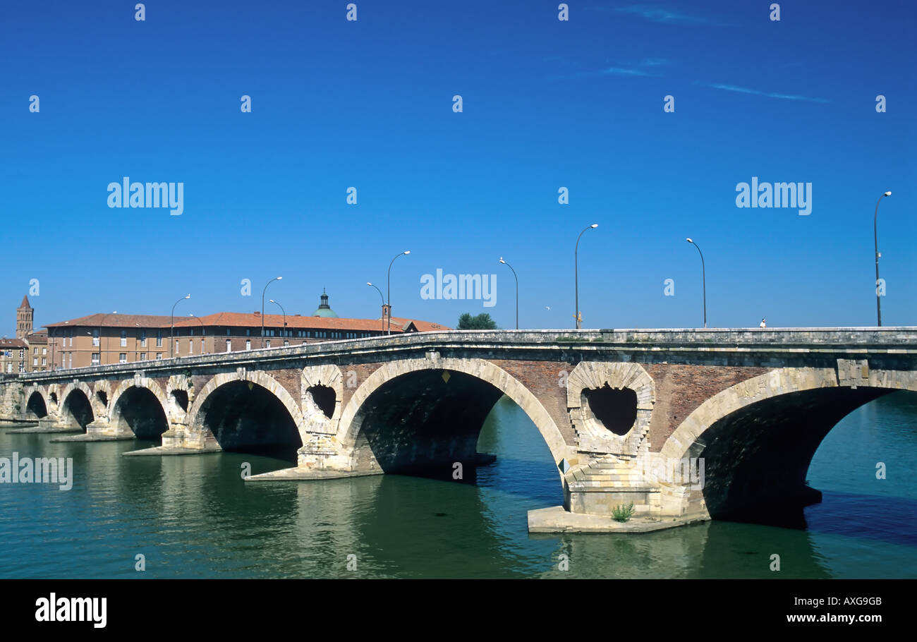 PONT NEUF BRIDGE 16th Century OVER GARONNE RIVER TOULOUSE MIDI-PYRENEES ...