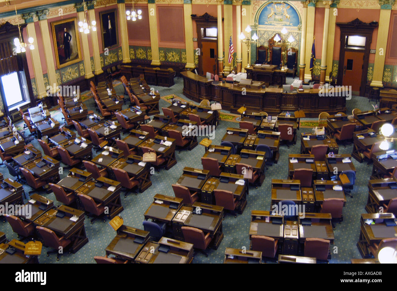 Michigan State Capitol building at Lansing statehouse Stock Photo - Alamy