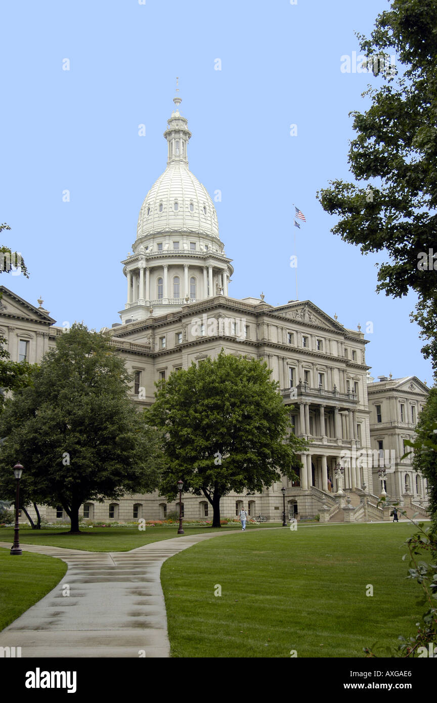 Michigan State Capitol building at Lansing statehouse Stock Photo - Alamy