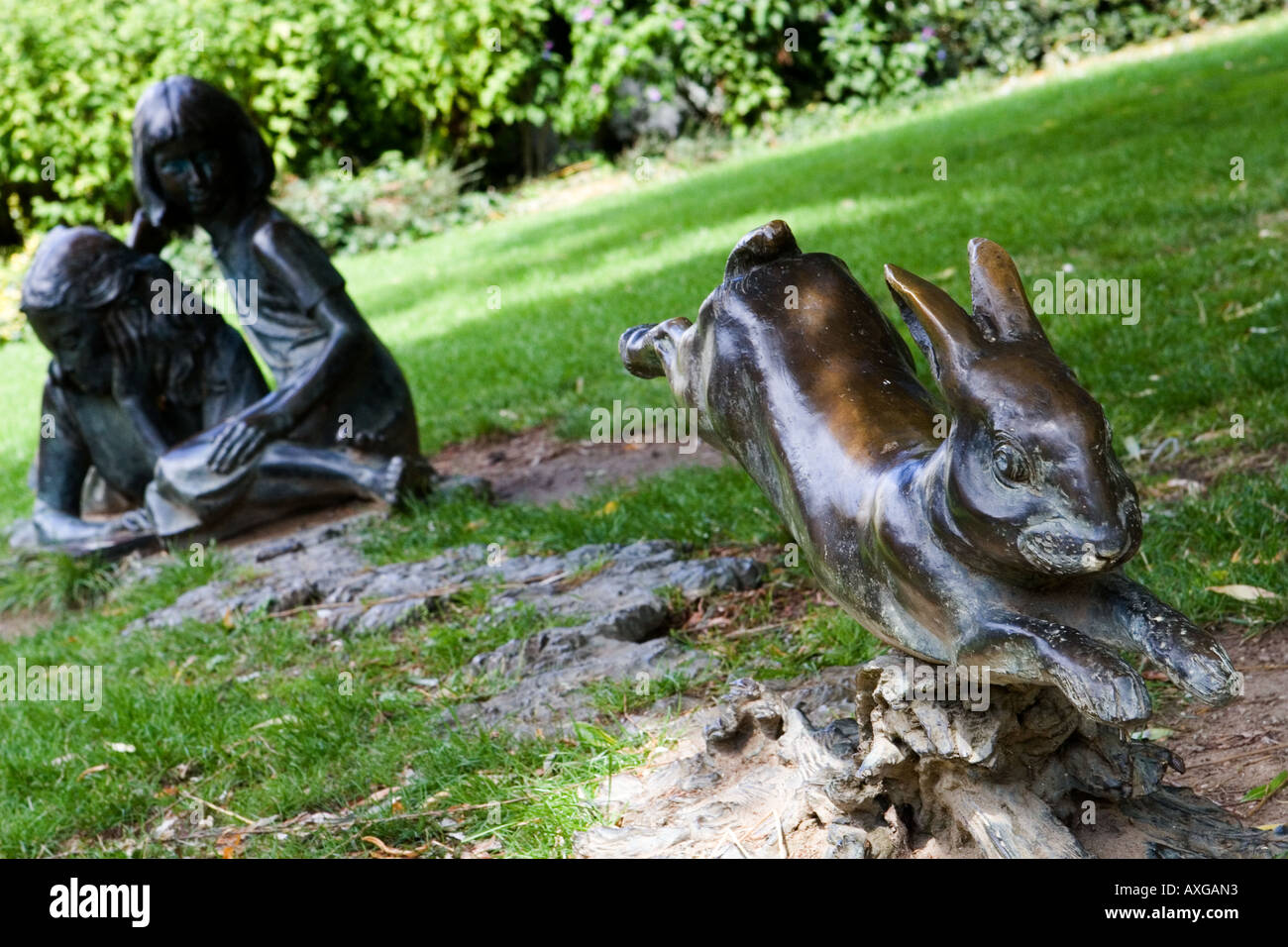 Alice in Wonderland statue in Guildford, Surrey Stock Photo - Alamy
