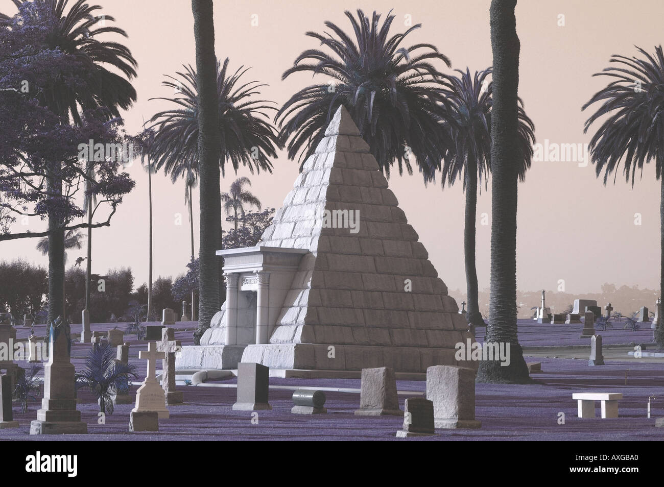 Pyramid Palms Grave Stones Stock Photo - Alamy