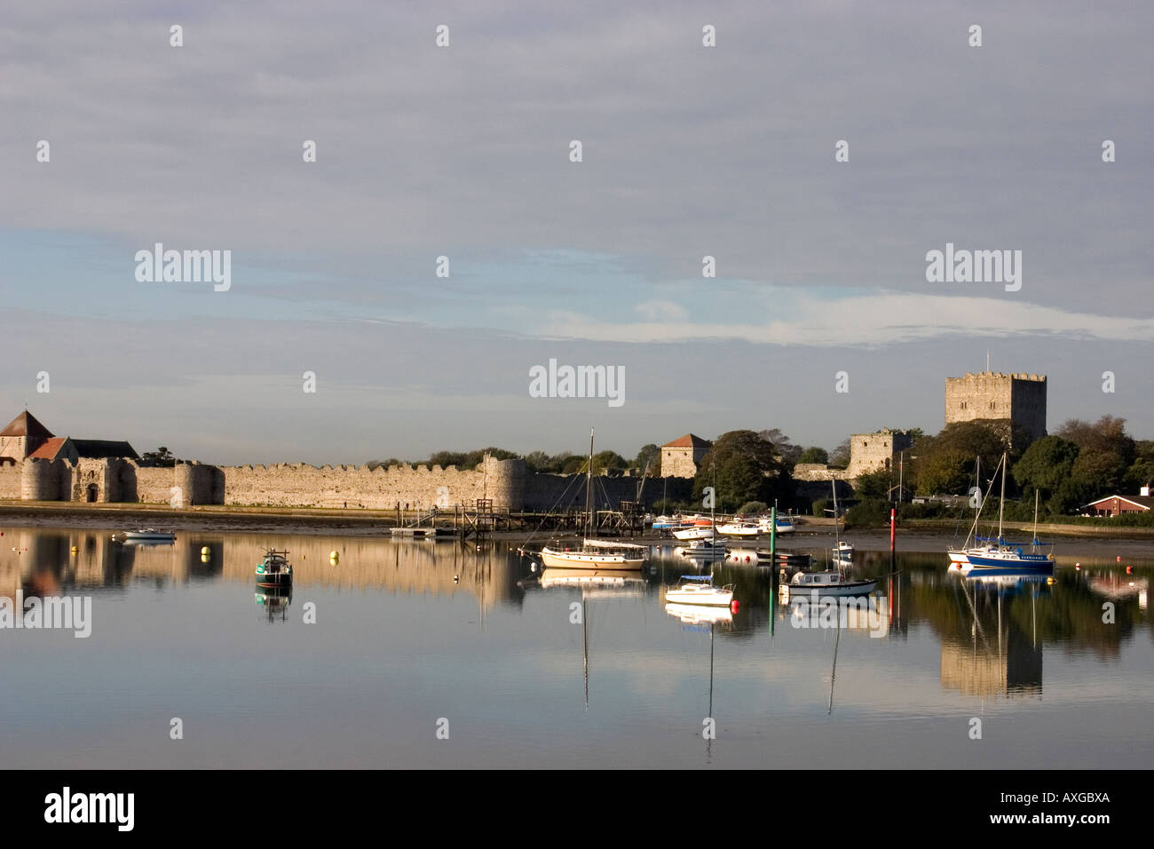 Portchester Castle Hampshire Stock Photo - Alamy